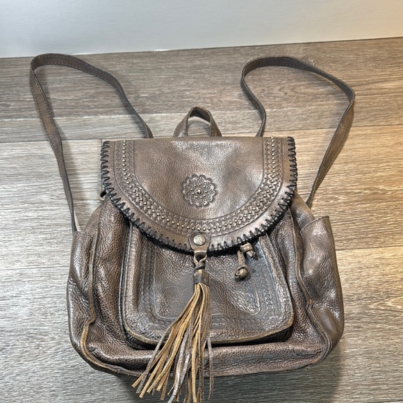 Patricia Nash | Bags | Patricia Nash Brown Leather Backpack With ...